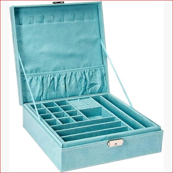 Other | Twolayer Jewelry Box Organizer With Lock Metal And Engineered ...